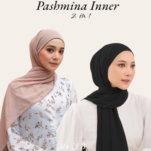 Jual Ry & B | HIJAB INSTANT INNER | PASHMINA INNER 2 in 1 | Shopee Indonesia