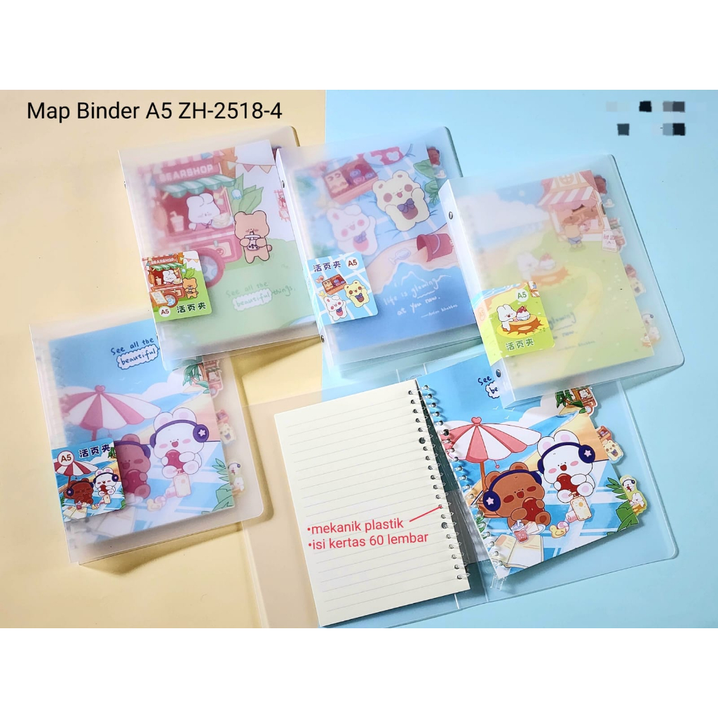 Jual BINDER A5 atau B5 ANAK TRANSPARANT + ISI | Shopee Indonesia