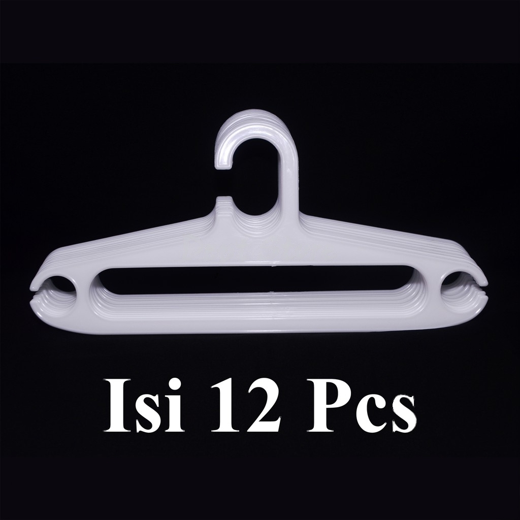Jual Hanger 17 Inch Gantungan Baju Kaos Dewasa 1 Lusin Warna Putih ...