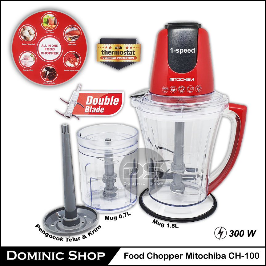 Jual [BEST SELLER] Food Chopper Mitochiba CH-100 / Penggiling Makanan ...
