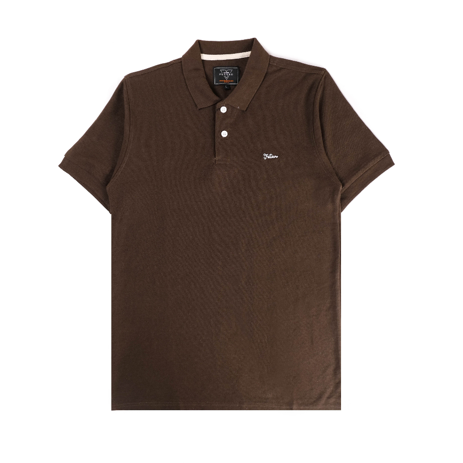Jual Polo shirt kaos kerah warna coklat gelap | Shopee Indonesia