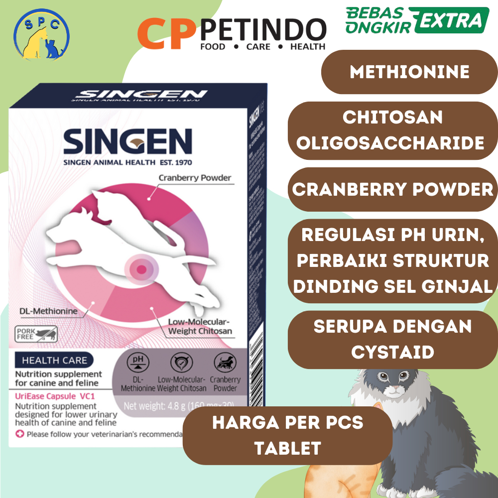 Jual Singen Uriease Obat Saluran Kemih (FLUTD/FUS/ Susah Pipis) Kucing ...
