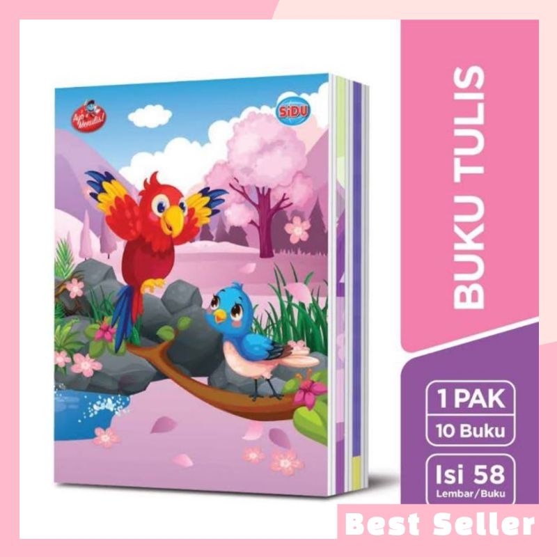 Jual Sidu Buku Tulis Sekolah 58 Lembar 1 Pack Isi 10 Buku | Shopee ...