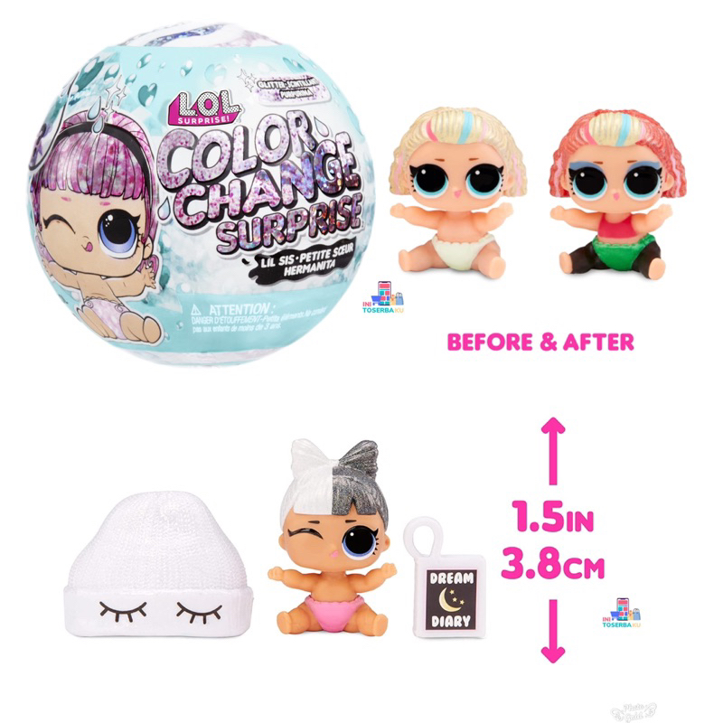 Jual LOL SURPRISE GLITTER COLOR CHANGE LIL SIS / MAINAN L.O.L SUPRISES ...