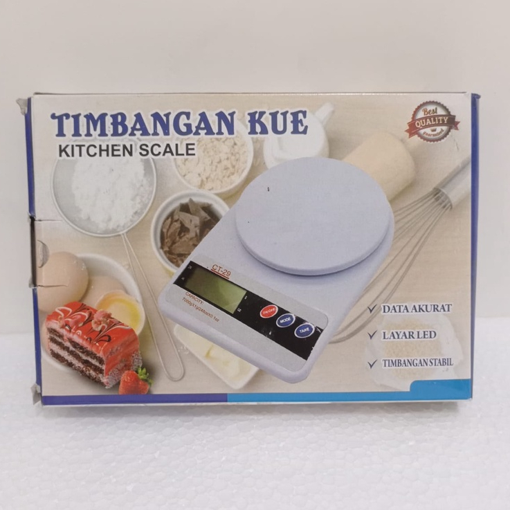 Jual Timbangan Kue Digital 7kg Dapur Perhiasan Powder Bahan Kue Kopi ...