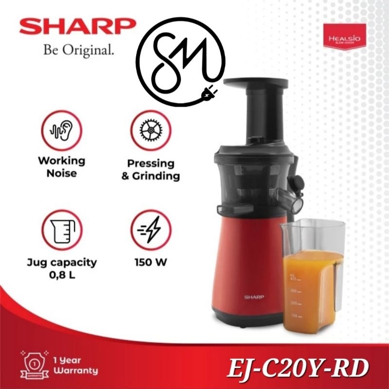 Jual slow juicer Sharp EJ-C20Y-RD 0.8 Liter EJC20YRD | Shopee Indonesia