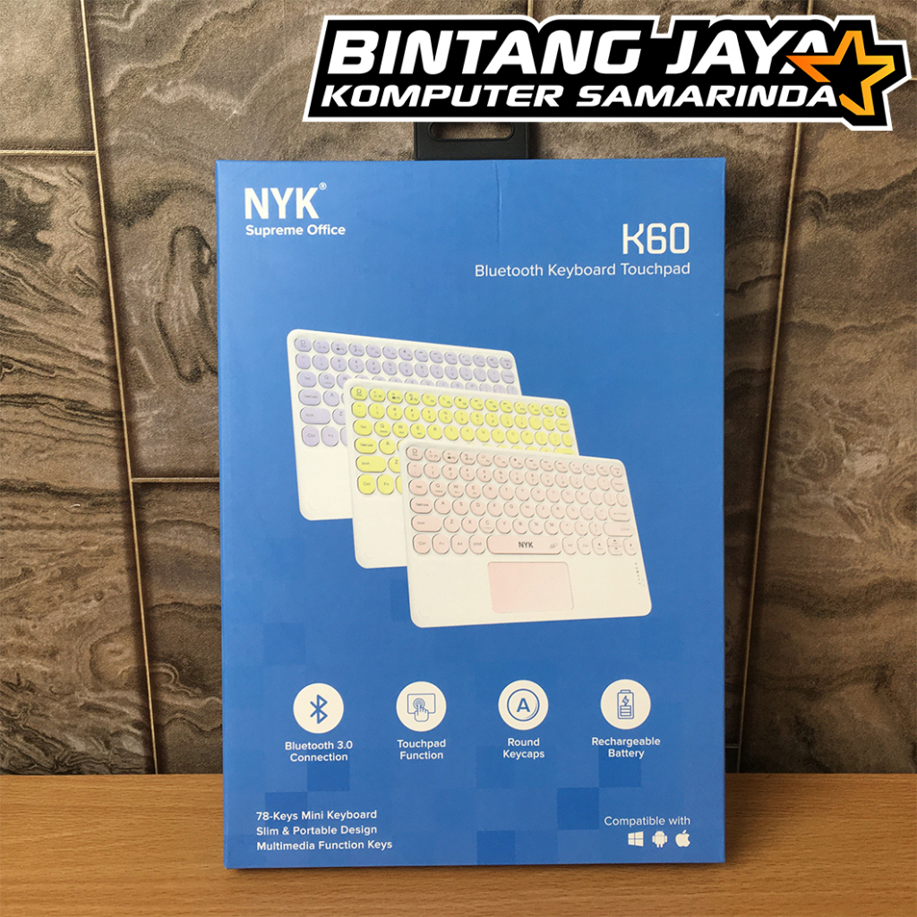 Jual Keyboard Touchpad Bluetooth NYK Supreme Office K60 | Shopee Indonesia
