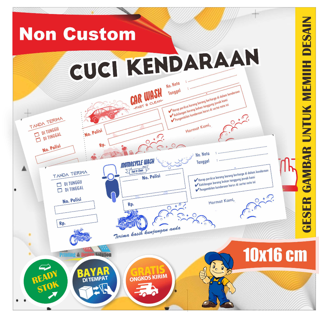 Jual Nota Cuci Mobil & Motor | Nota Cuci Steam | Nota Salon Mobil ...