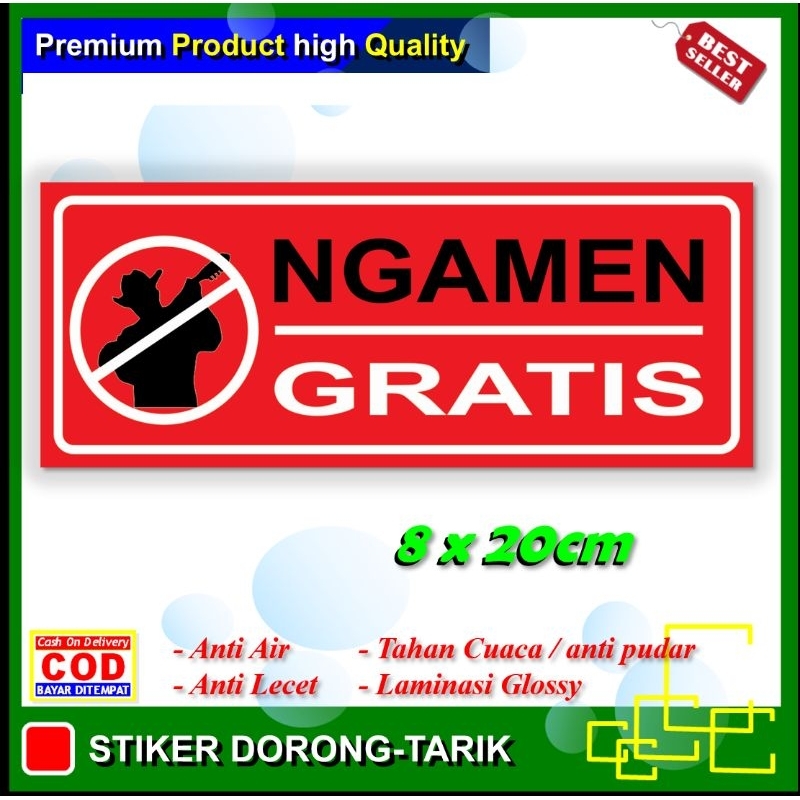 Jual Stiker ngamen gratis sticker dilarang ngamen diarea ini ketertiban ...