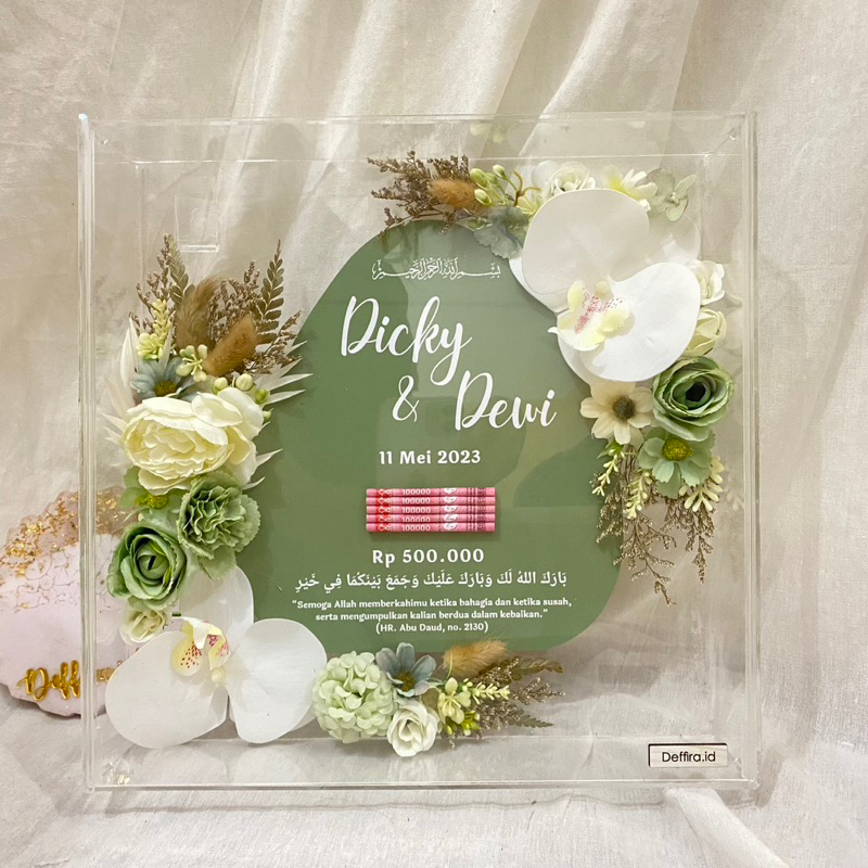 Jual (30x30cm) mahar pernikahan akrilik/WAJIB BACA DESKRIPSI/full ...