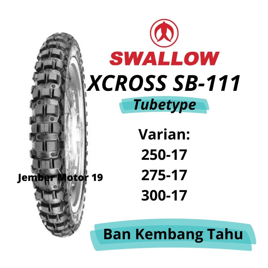 Jual BAN LUAR MOTOR SWALLOW CROSS 250-17, 275-17, 300-17 SB-111 TRAIL ...