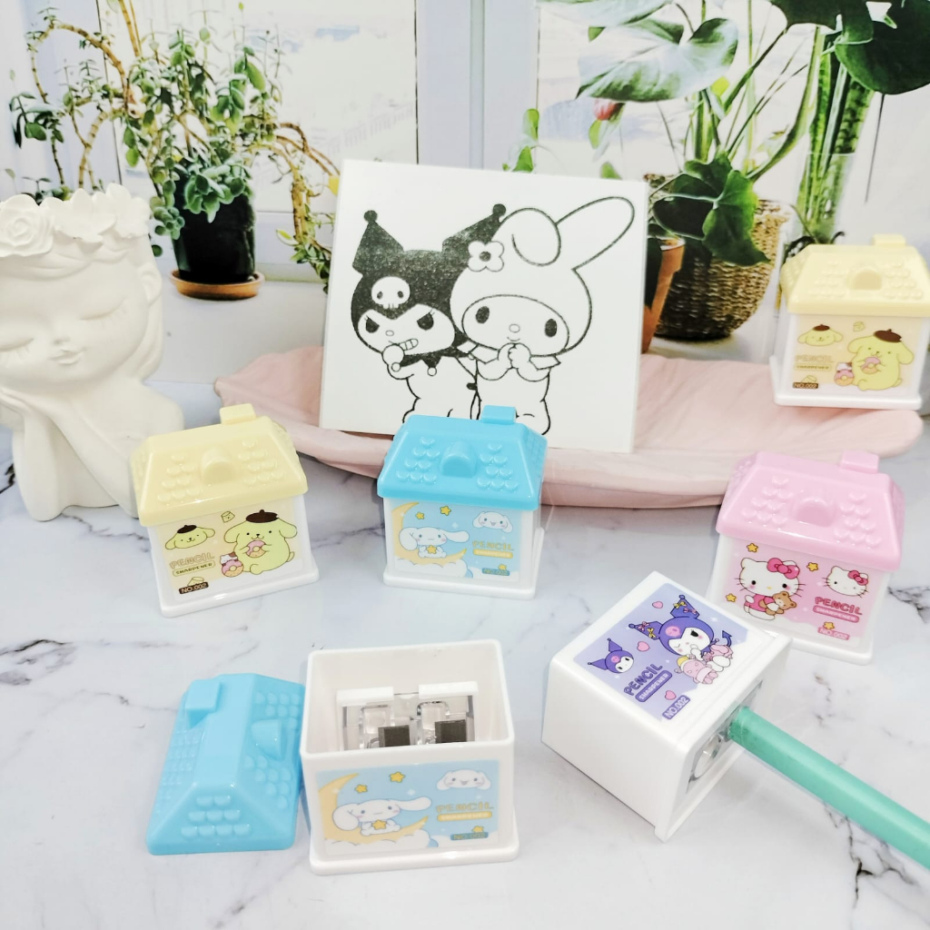 Jual Serutan SANRIO bentuk Rumah Cute Rautan Lucu Sanrio 2 lubang Harga ...