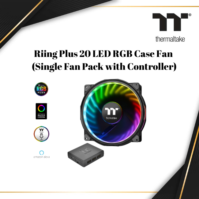 Jual Thermaltake Riing Plus 20 LED RGB Case Fan TT Premium Edition - 1 ...