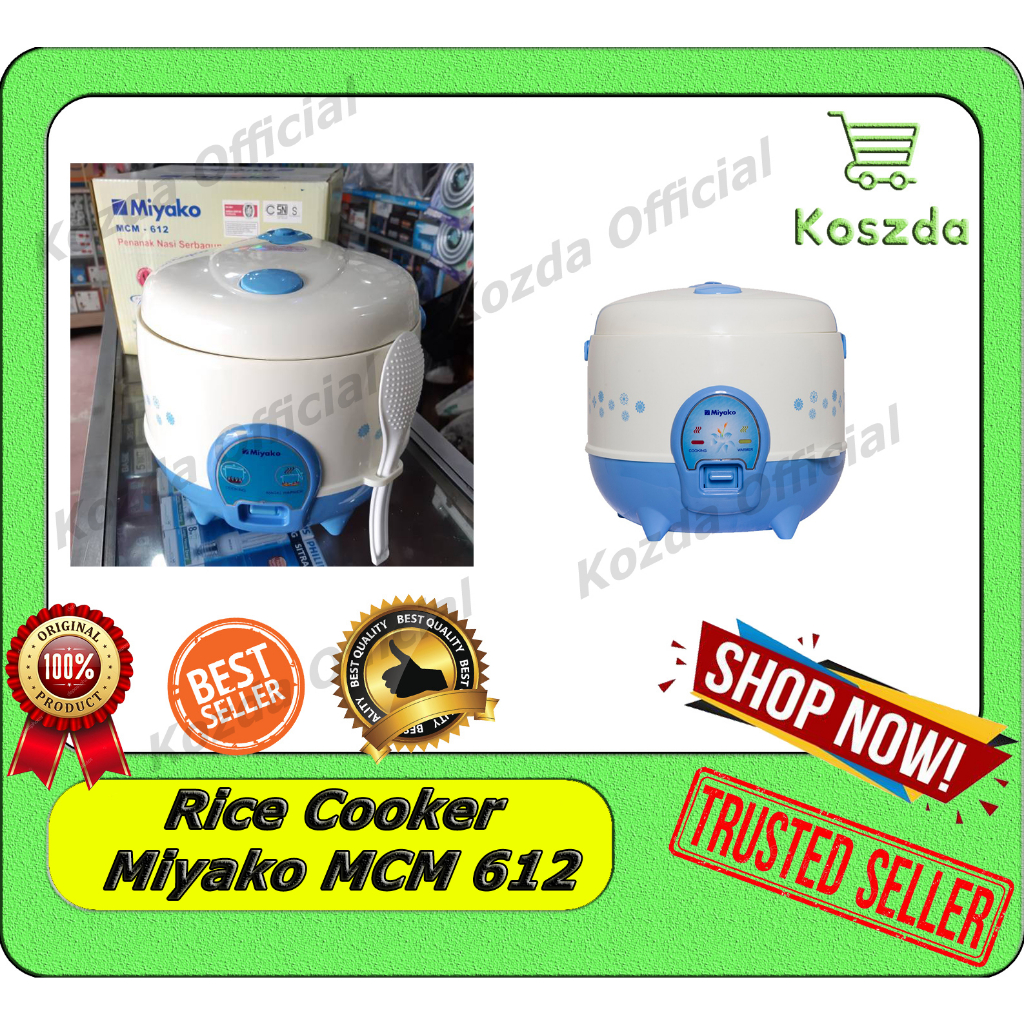 Jual Rice Cooker Penanak Nasi MIYAKO MCM 612 Magic Com Original Miyako ...