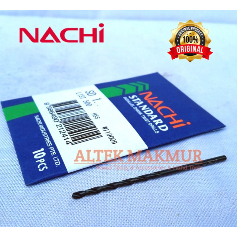 Jual Mata Bor Besi HSS Nachi 1mm / 1 mm / Mata Bor Plat 1,0mm / 1,0 mm ...
