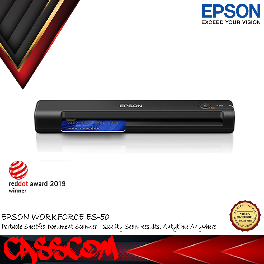 Jual Scanner Epson WorkForce ES-50 Portable Sheetfed ES50 | Shopee Indonesia