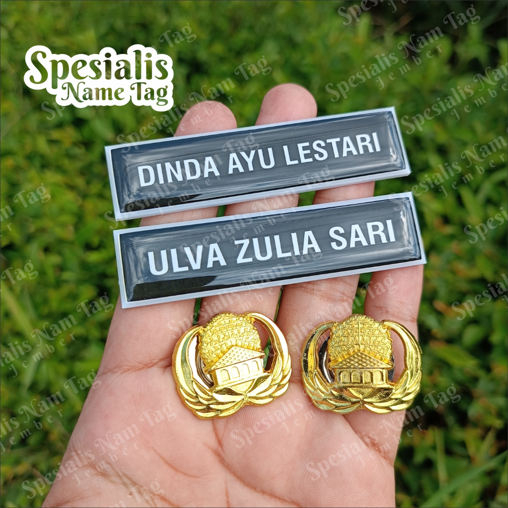 Jual MURAH ! PAKET NAME TAG PLUS PIN KOPRI ASN AKRILIK RESIN PAKET ...
