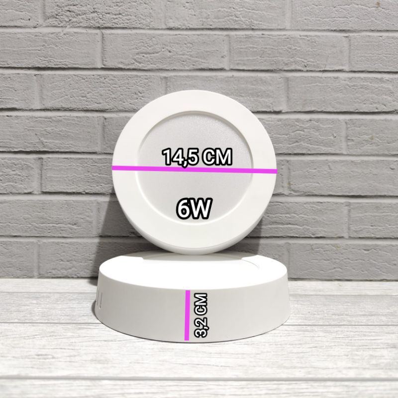 Jual INTERLUC LAMPU DOWNLIGHT PANEL LED 6W OB BULAT OUT BOW TEMPEL ...