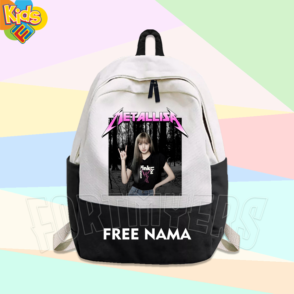 Jual TAS RANSEL ANAK TAS SEKOLAH ANAK METALLISA LISA BLACKPINK SERIES ...