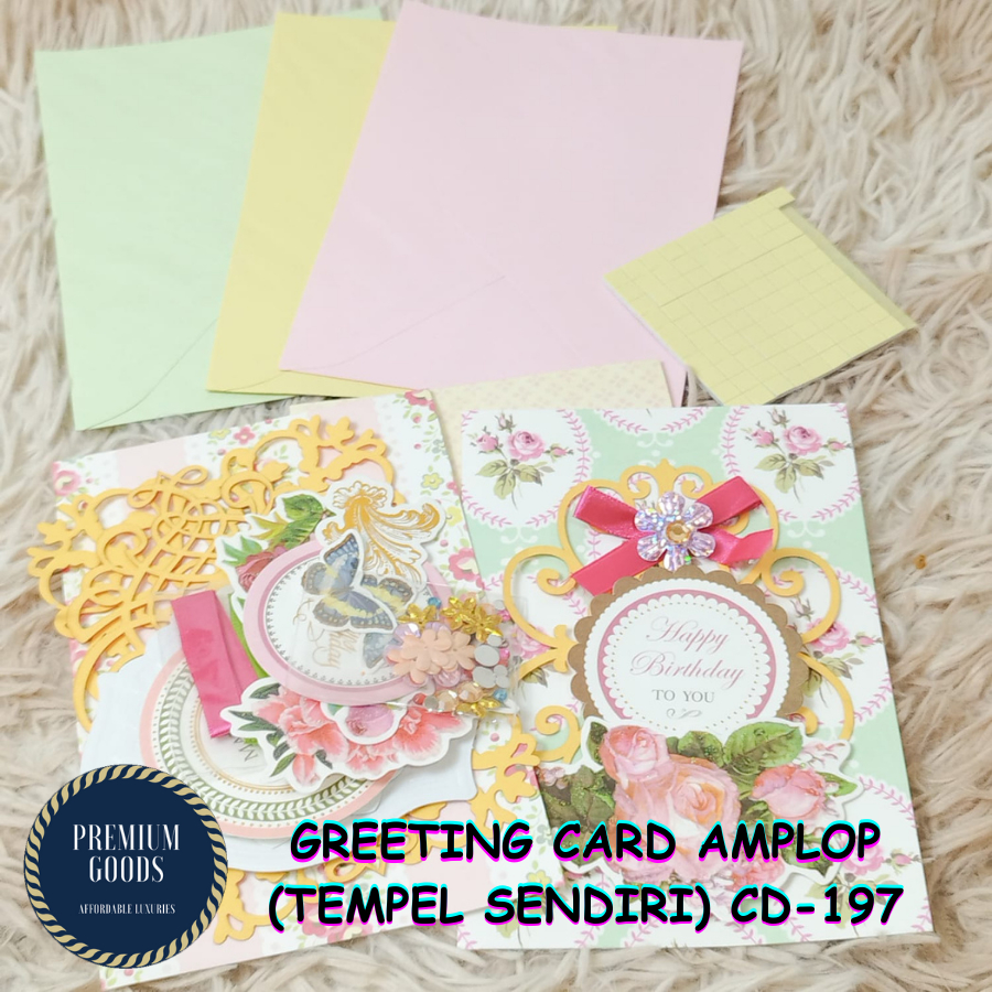 Jual CD-197 CARD KIT TERBARU UNIK GREETING CARD AMPLOP / KARTU UCAPAN ...