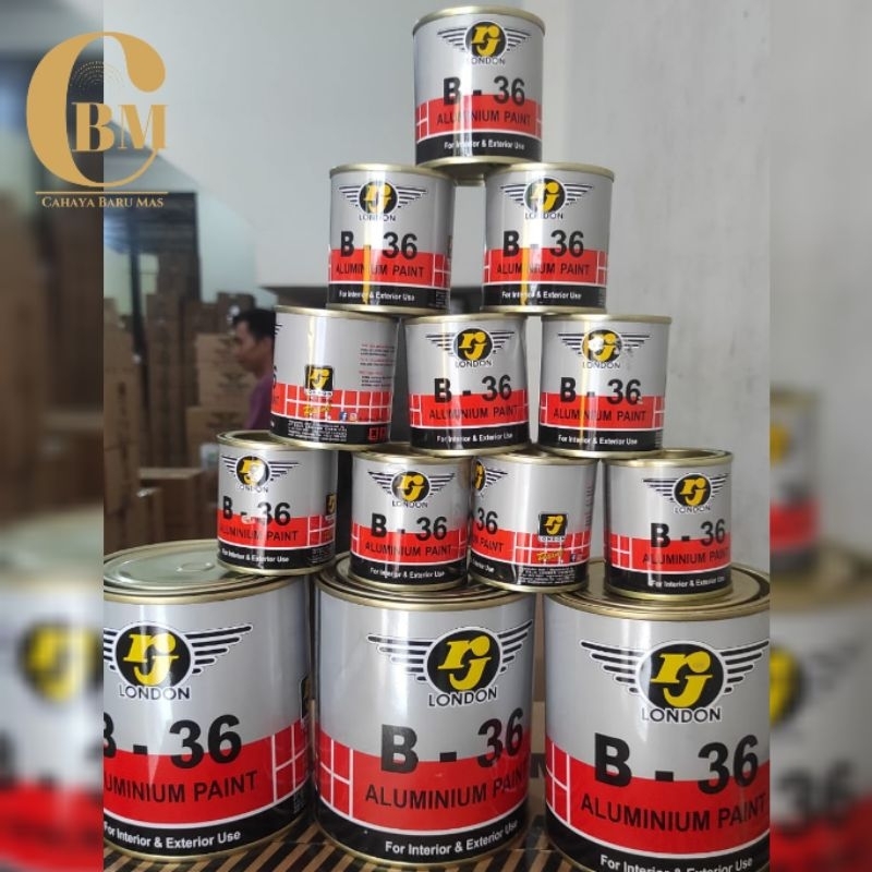 Jual Cat Alumunium B-36 800ML Cat Minyak Silver RJ LONDON | Shopee ...