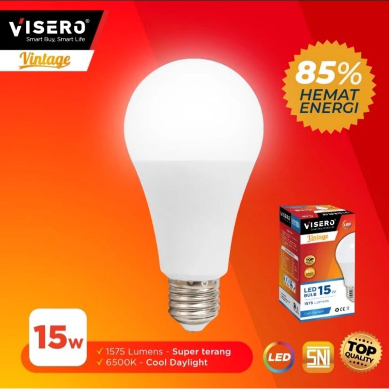 Jual LAMPU LED BULB VISERO VINTAGE 15W | Shopee Indonesia