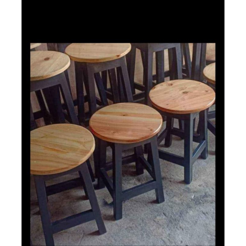 Jual bangku bulat kursi cafe serbaguna terbuat dari bahan full kayu ...