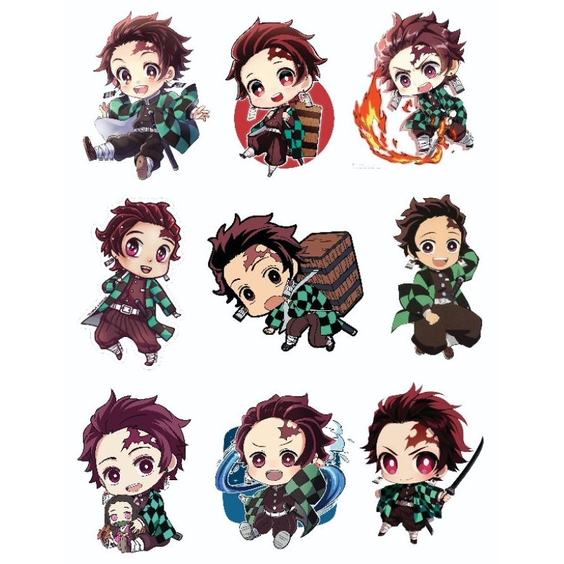 Jual Sticker Tumblr Sheet Pack Anime Demon Slayer | Sticker Chibi ...