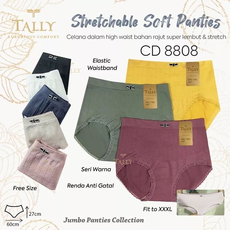Jual CD TALLY 8808 BAHAN RAJUT JUMBO FIT XXXL | Shopee Indonesia