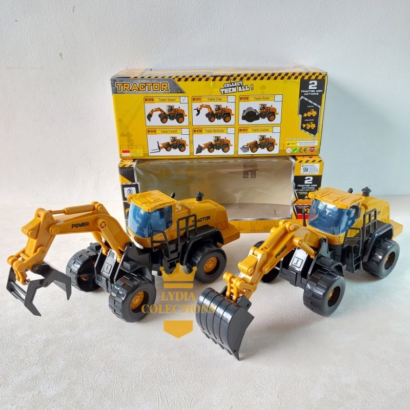 Jual Mainan Truk Excavator Truck Beko Tractor Konstruksi Roda Friction ...
