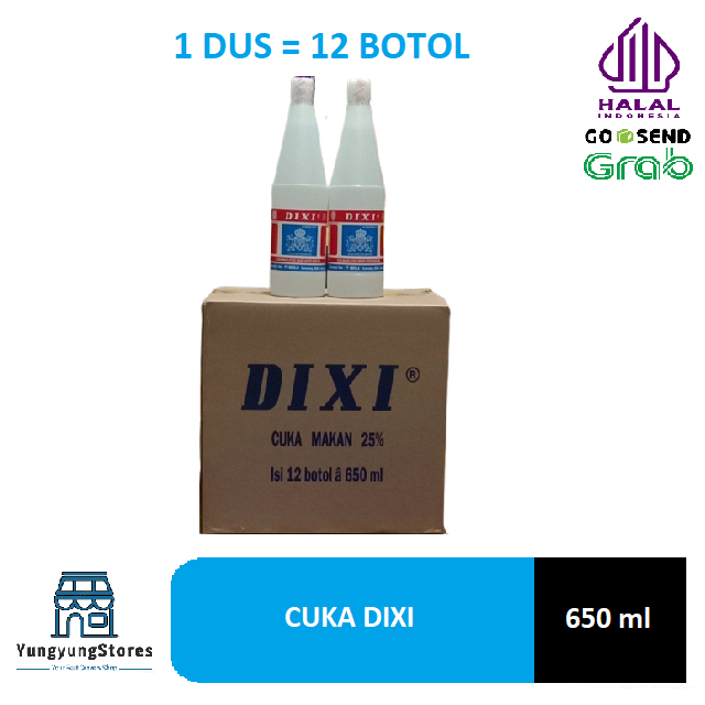 Jual 1 Dus Isi 12 Botol Cuka Dixi 650 ml | Shopee Indonesia