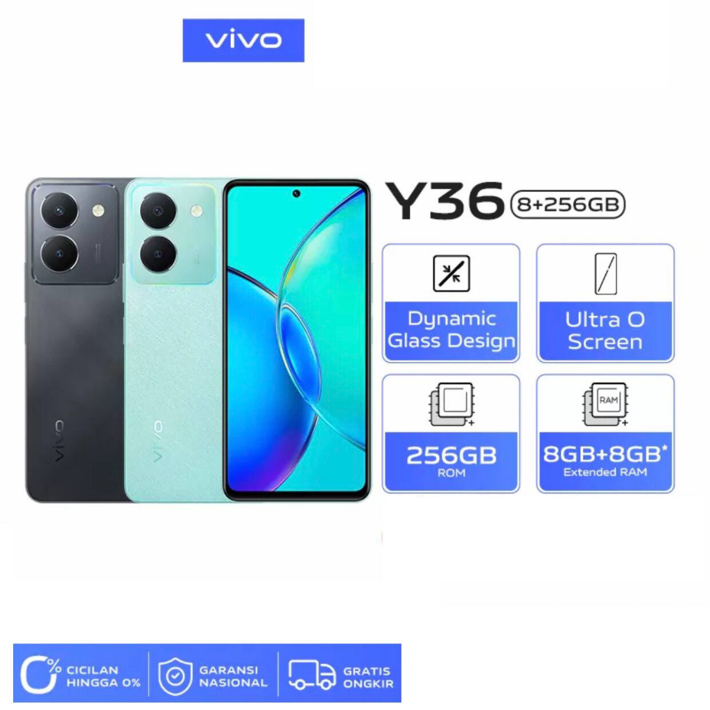 Jual vivo Y36 4G [8GB/256GB] Extended RAM 8GB - Snapdragon 680 - NFC Multifunctional - IP54 ...