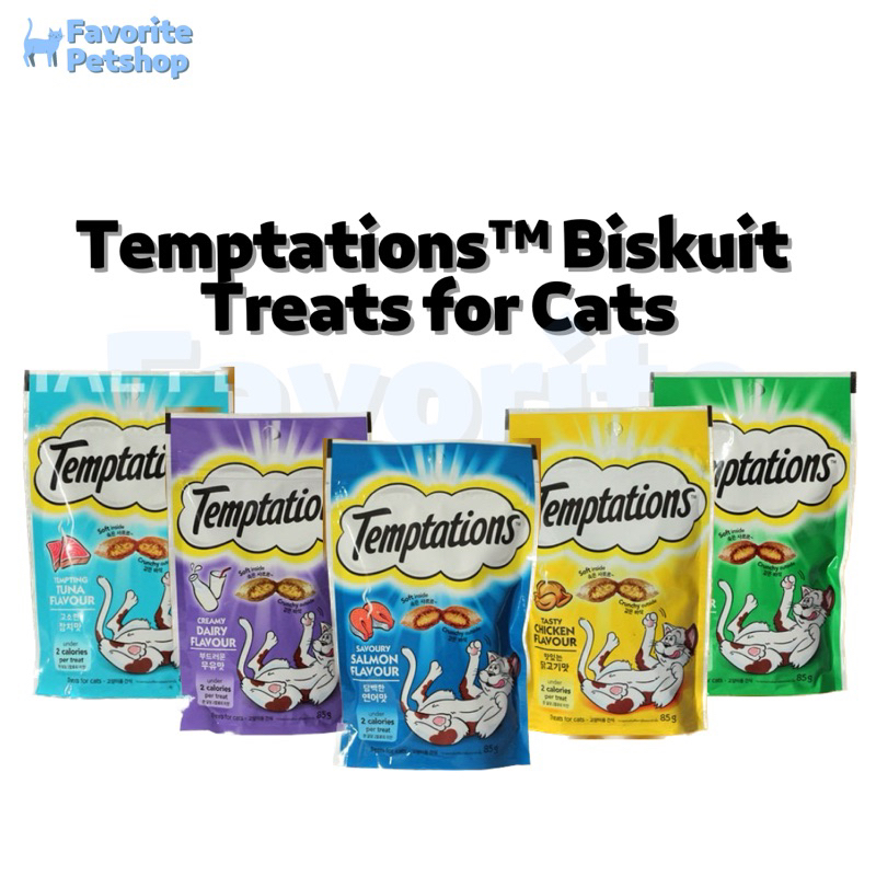 Jual TEMPTATIONS Snack Biskuit Biscuit cemilan Kucing 75g Cat Treats ...