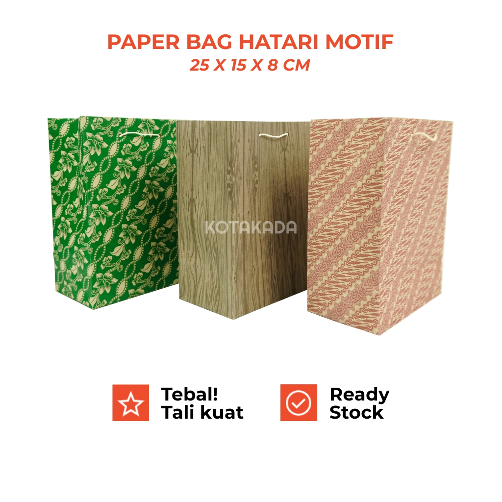 Jual Paper Bag Hatari Motif / 25x15x8cm / Ready Stock / Grosir Ecer ...