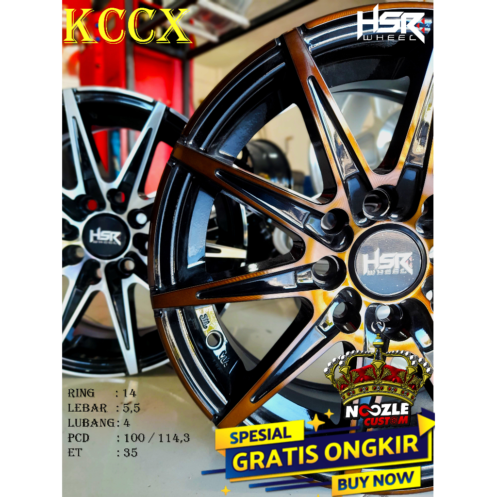 Jual VELG MOBIL R14 TERBARU HSR LUBANG 4 TYPE KCCX PELEK RACING RING 14 AVANZA | Shopee Indonesia