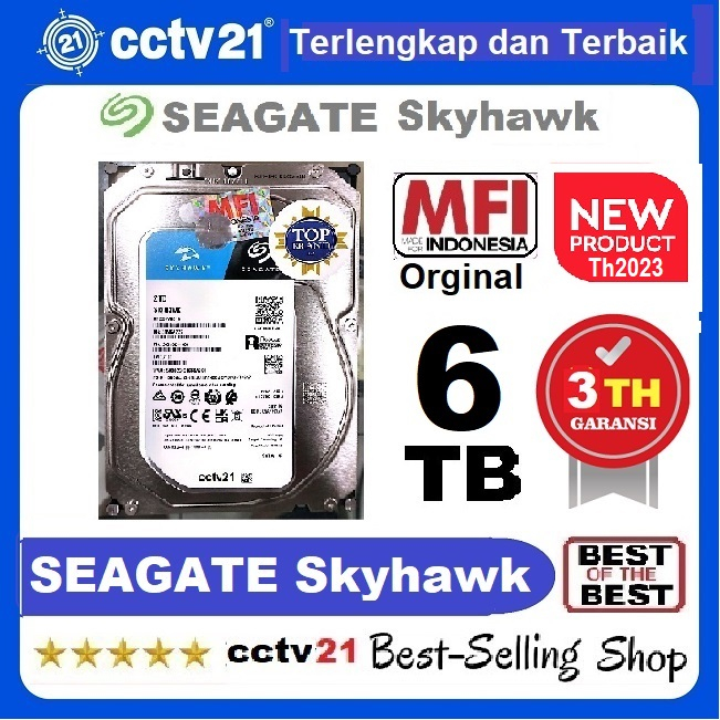 Jual Harddisk HDD Hardisk New Products Th2023 Seagate Skyhawk MFI 6TB ...