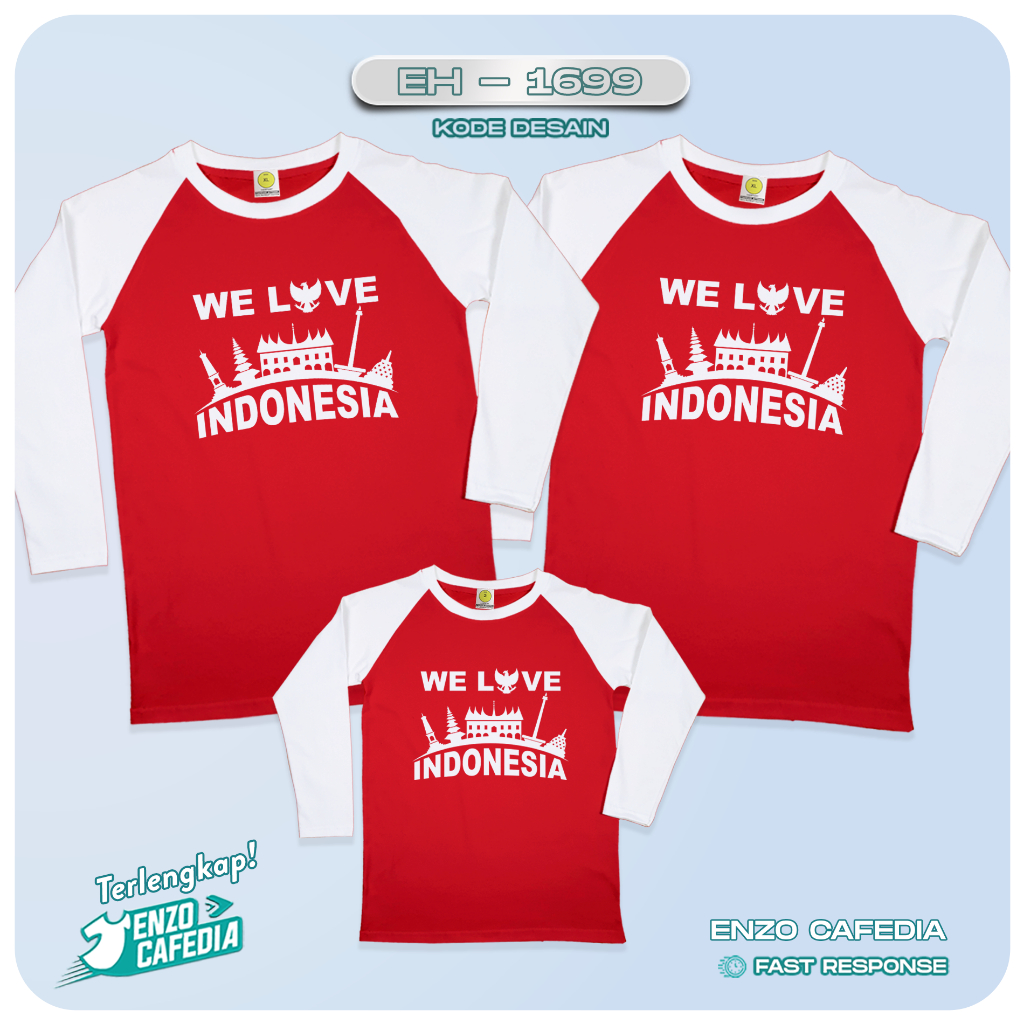 Jual ENZO Baju Kaos Agustusan Kemerdekaan Indonesia 17 Agustus Keluarga ...