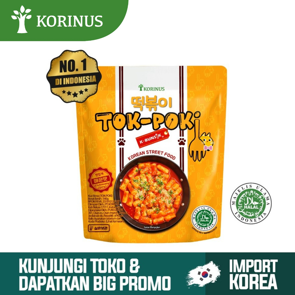 Jual Korinus K - Bunsik Tokpoki / Tteokbokki / Toppoki / Tok-Poki Pedas ...