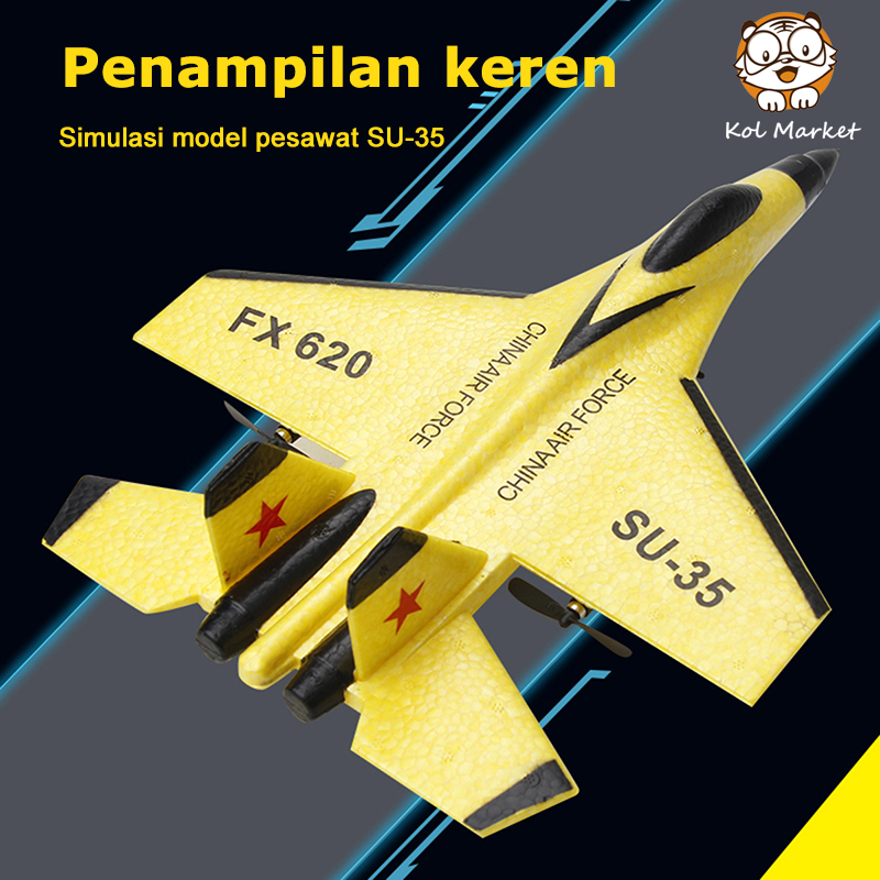 Jual SU35 Pesawat RC 2.4G dengan Lampu LED Remote Control Fighter Model ...