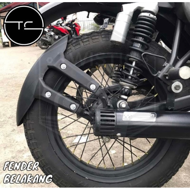Jual Fender Spakbor Mudguard Belakang Anti Nyiprat Motor Custom W175 ...