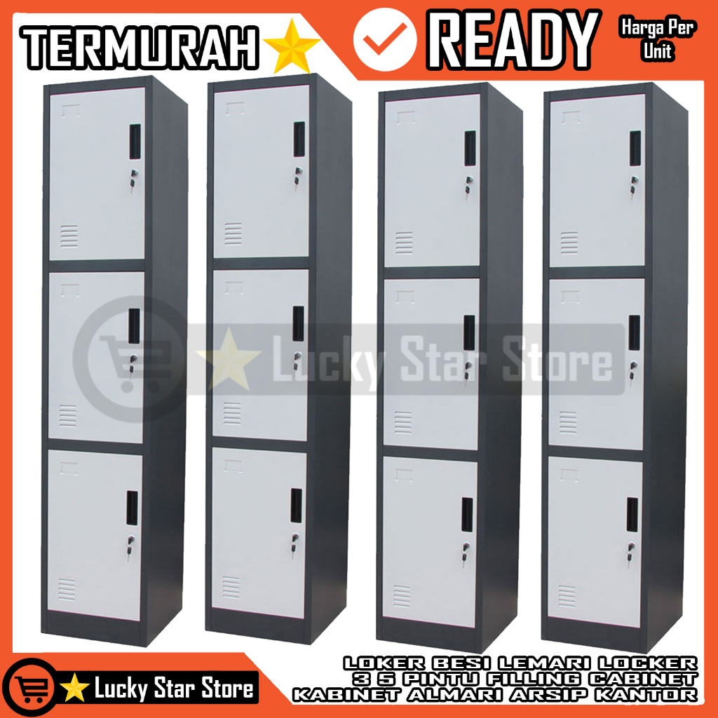 Jual [Instan] LEMARI ARSIP KANTOR SEKOLAH KABINET BESI LOKER LOCKER HS ...