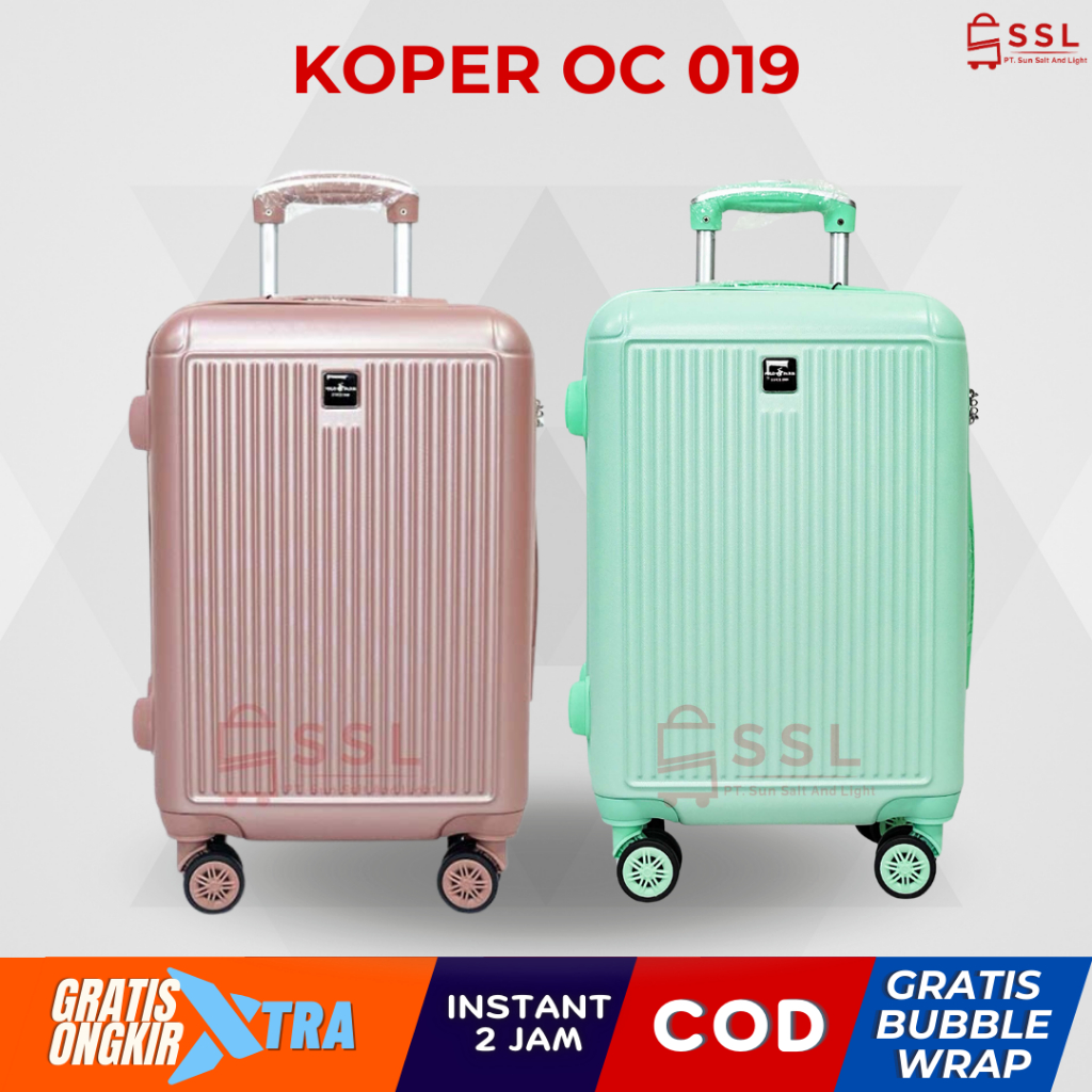 Jual Koper ZL 019-B One Colour Ukuran 20 Inch Roda Putar Koper ABS Koper Cabin KOPER BAGASI ...