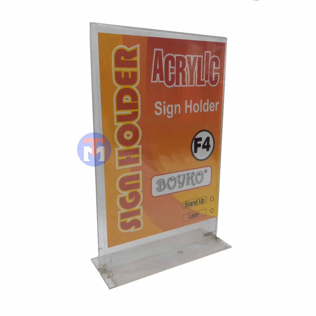 Jual Acrylic Sign Holder F4 2 Kaki | Shopee Indonesia