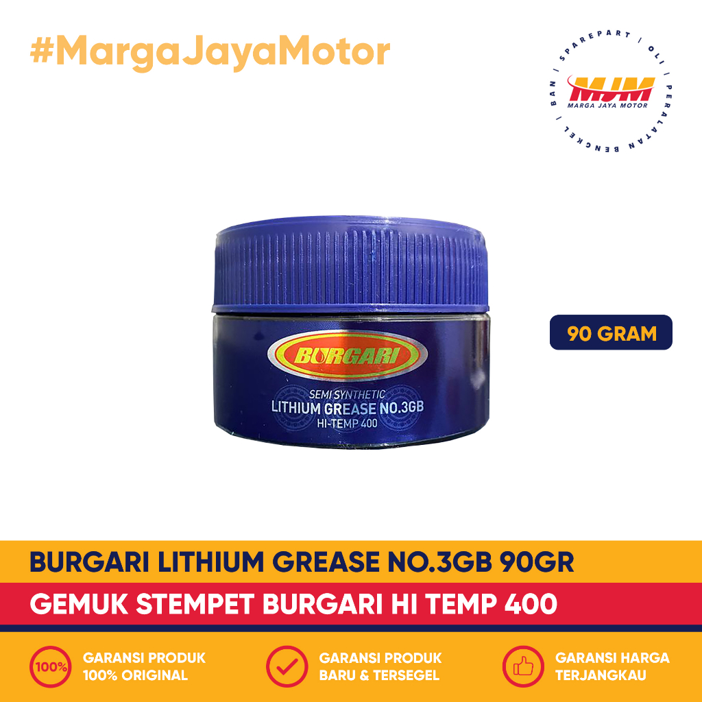 Jual Burgari Lithium Grease 90gr Gemuk Stempet Hi Temp Burgari | Shopee ...