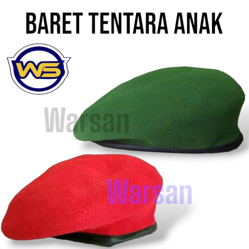 Jual Baret Tentara anak / Topi TNI anak / Topi Profesi Anak/ baju anak ...