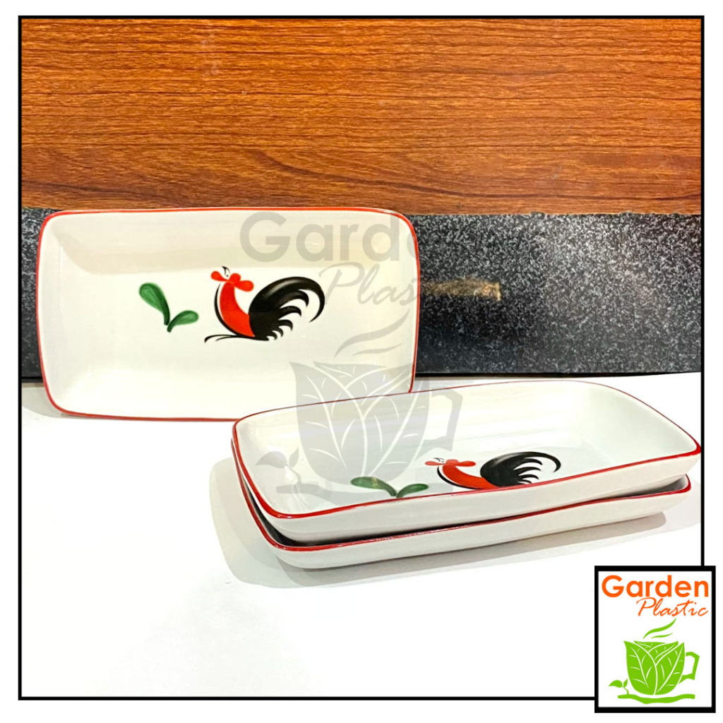 Jual PIRING SEGI KOPIN MINI | PIRING SAJI MINI MOTIF AYAM JAGO - 1pc ...