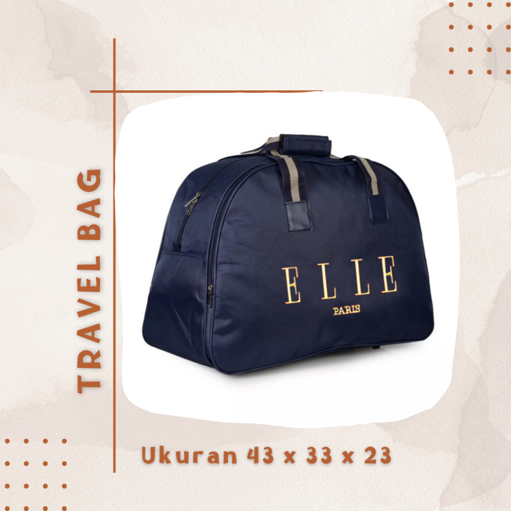 Jual TRAVEL BAG ELLE / TAS PERJALANAN / TAS TRAVEL / BAHAN TEBAL / COD ...