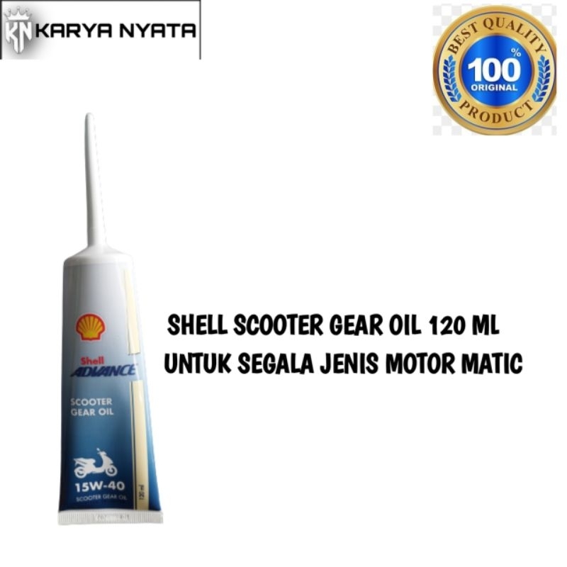 Jual shell scooter gear oil (original)120 ml oli transmisi motor ...