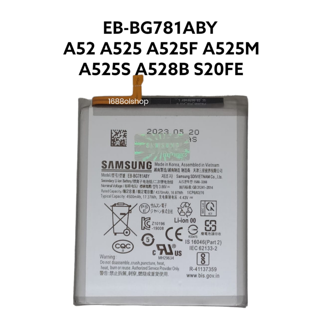 Jual Baterai EB-BG781ABY A52 4G A52 5G A52S 5G S20 FE S21 FE Original Battery Batre Batere ...
