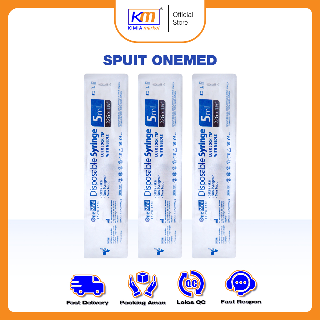 Jual Spuit Onemad 5ml Disposable Syringe | Shopee Indonesia